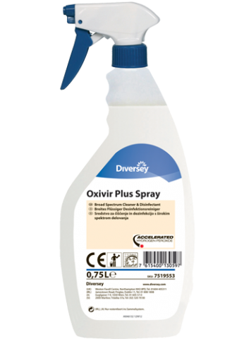 Oxivir Plus Spray Desinfektionsmiddel 750 ml. - Desinfektion - NOWAS A/S