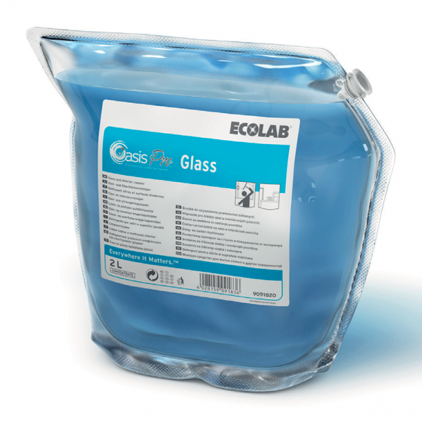 Ecolab Oasis Pro Glass, glasrens 2x2 L. - Vinduesrengøring - NOWAS A/S