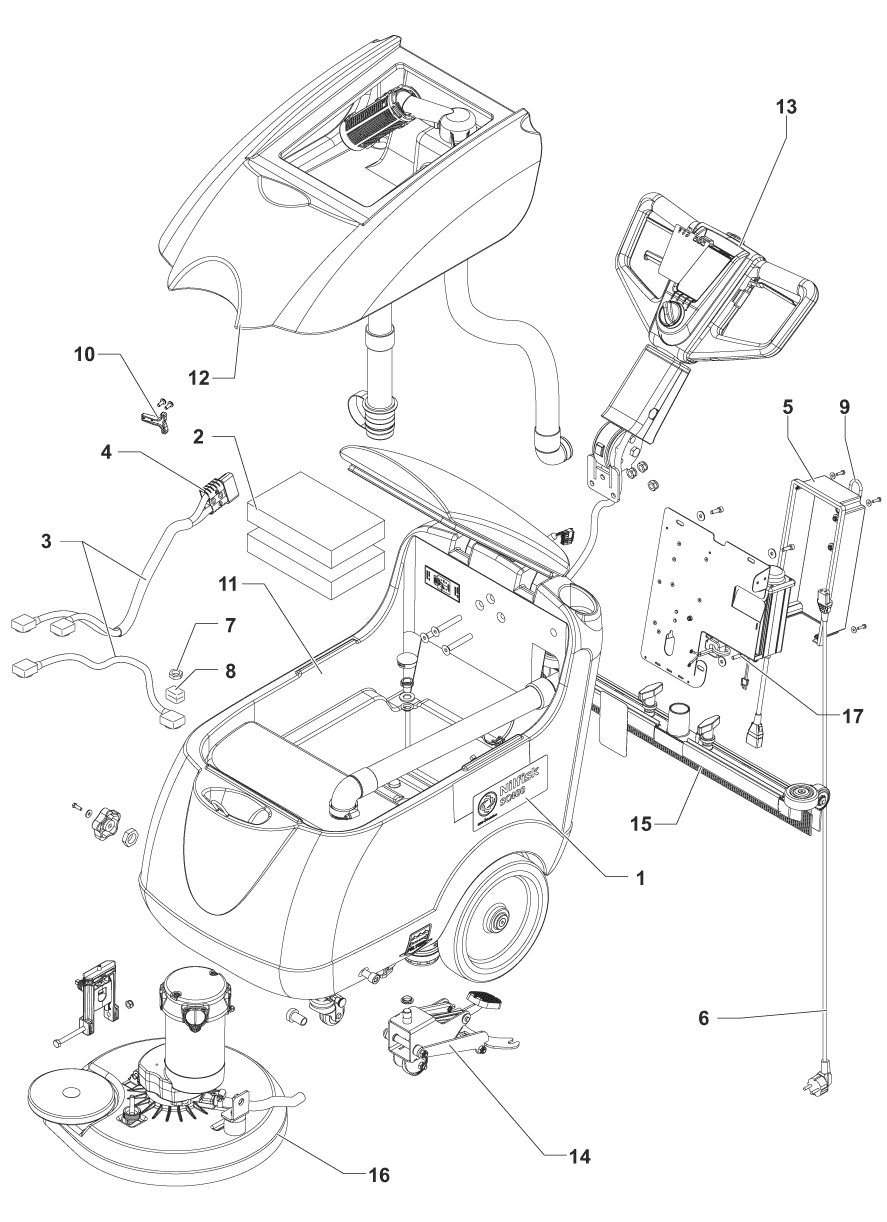 Nilfisk Mærkat "Nilfisk SC400" - Tilbehør til gulvvaskere - NOWAS A/S